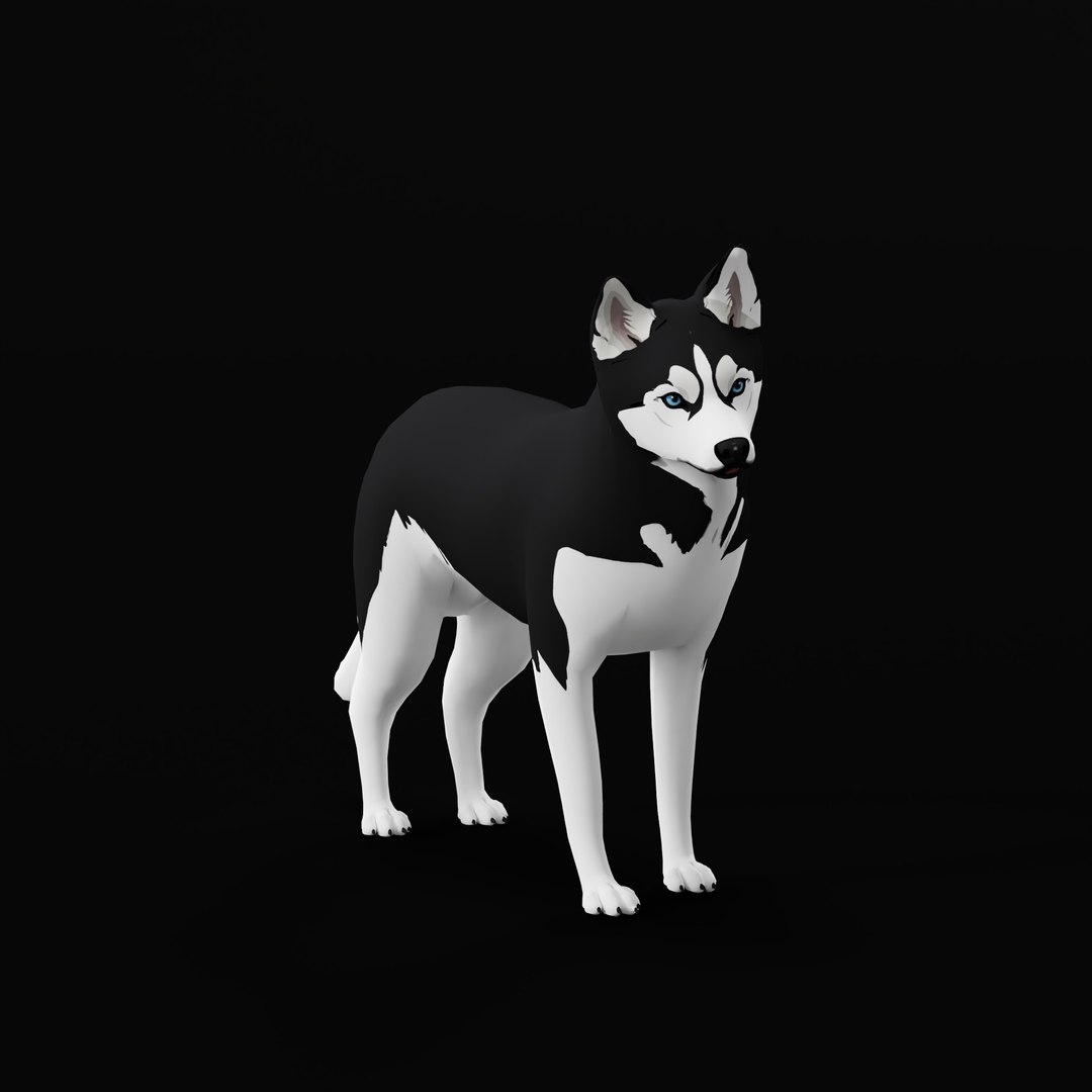 3D Husky Stylized Dog - TurboSquid 2509946