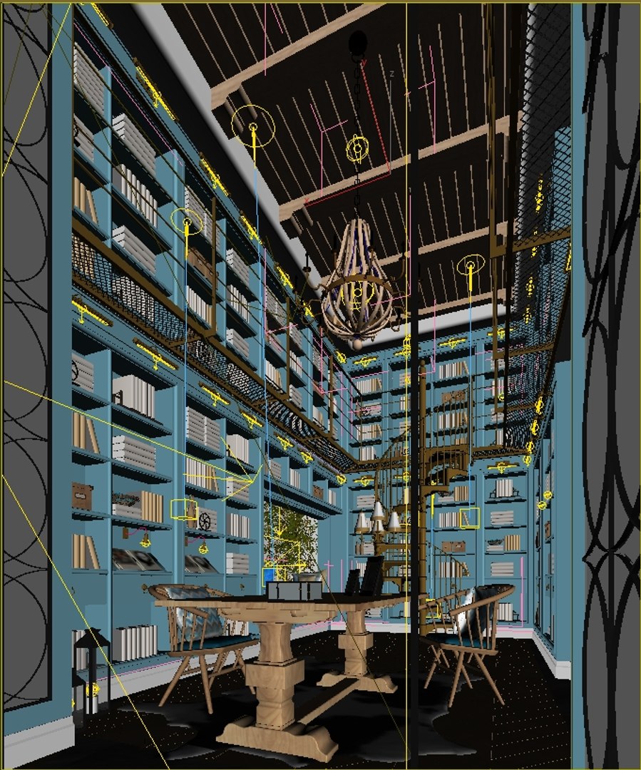 3D Study Room Interiors Model - TurboSquid 1608490