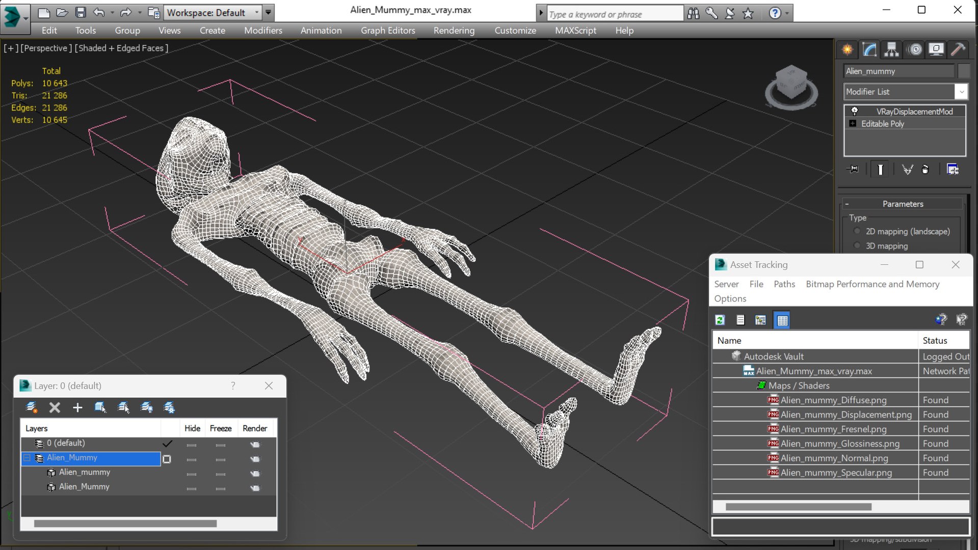 3D Alien Mummy model - TurboSquid 2156996