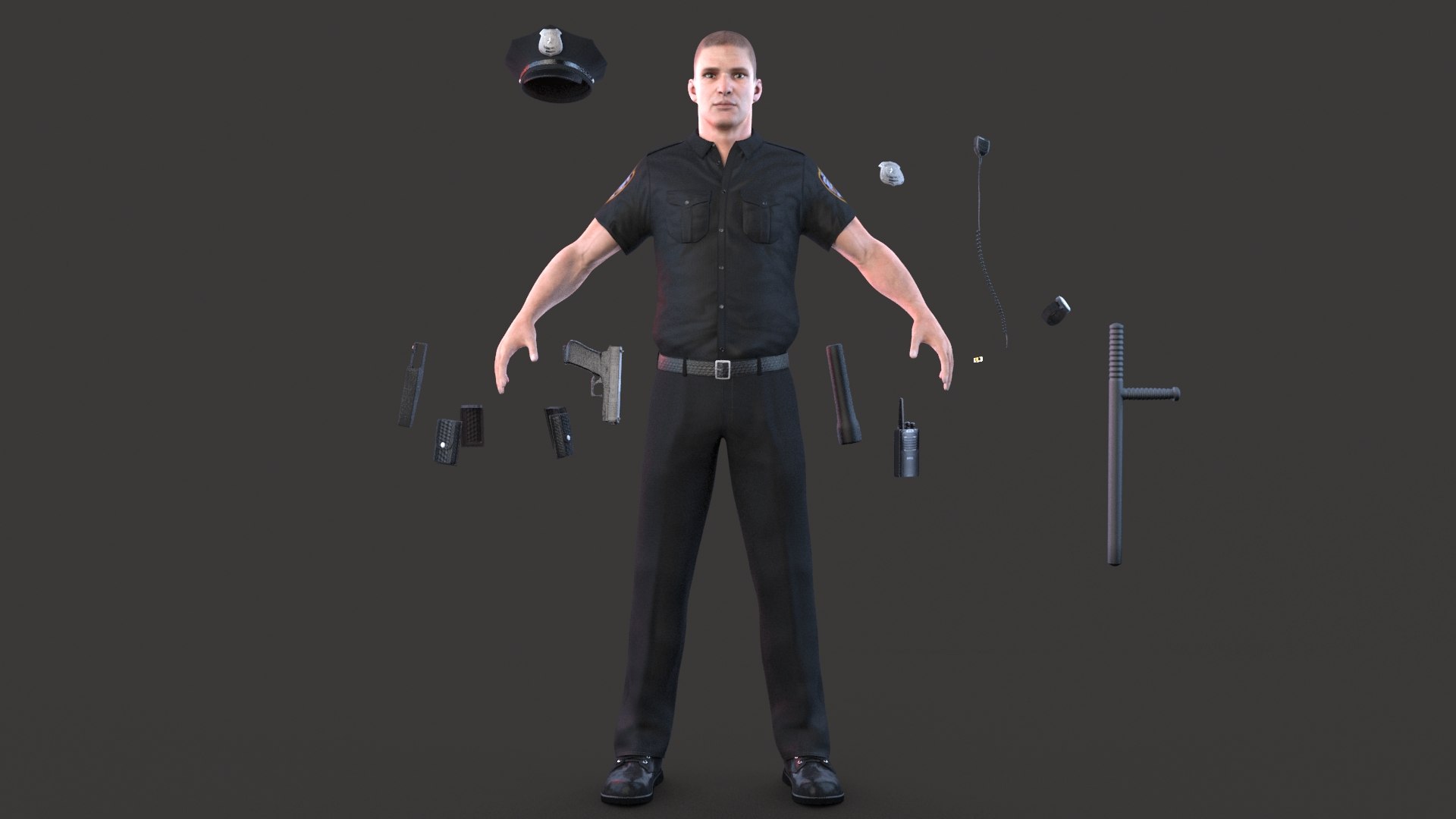 3D Model Police Officer Ultra 2020 - TurboSquid 1596160