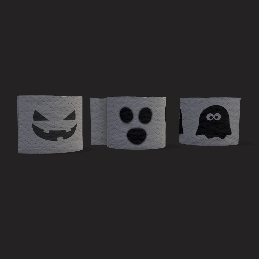 Spooky Toilet Paper 3D - TurboSquid 1908828