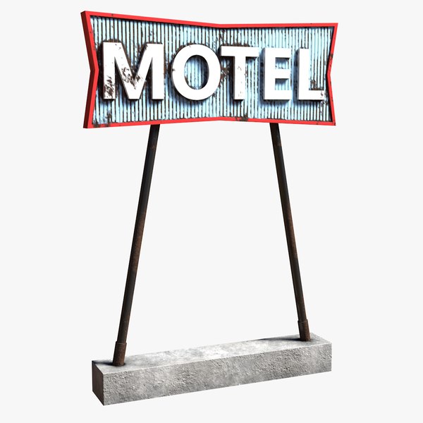 3d model motel sign