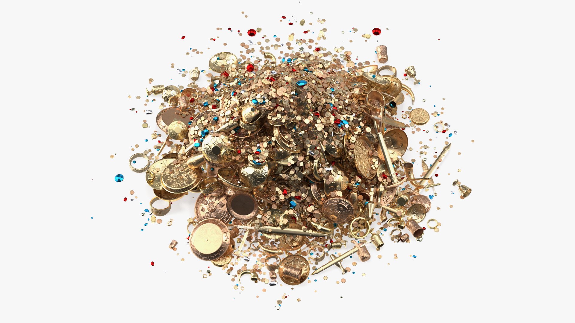 3D Large Pile of Treasures model - TurboSquid 2177890