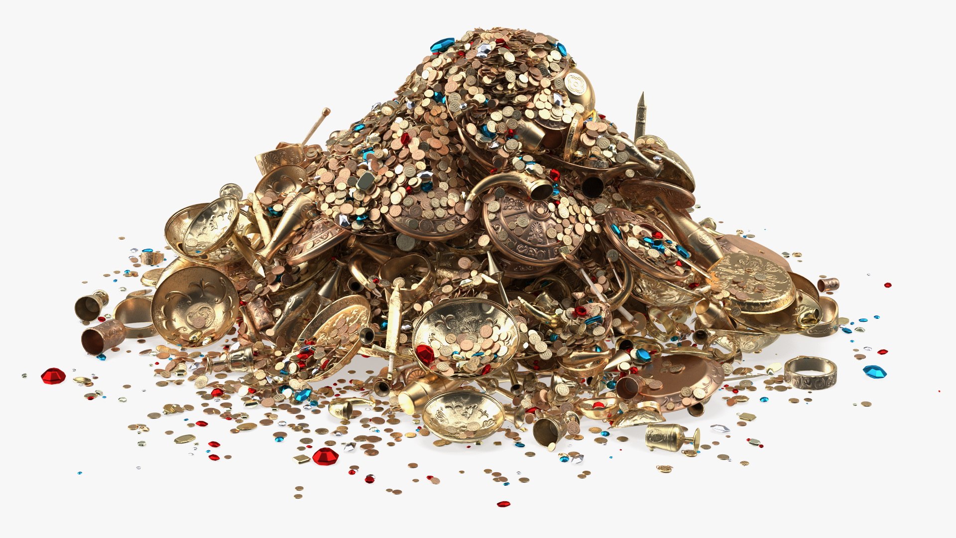 3D Large Pile of Treasures model - TurboSquid 2177890