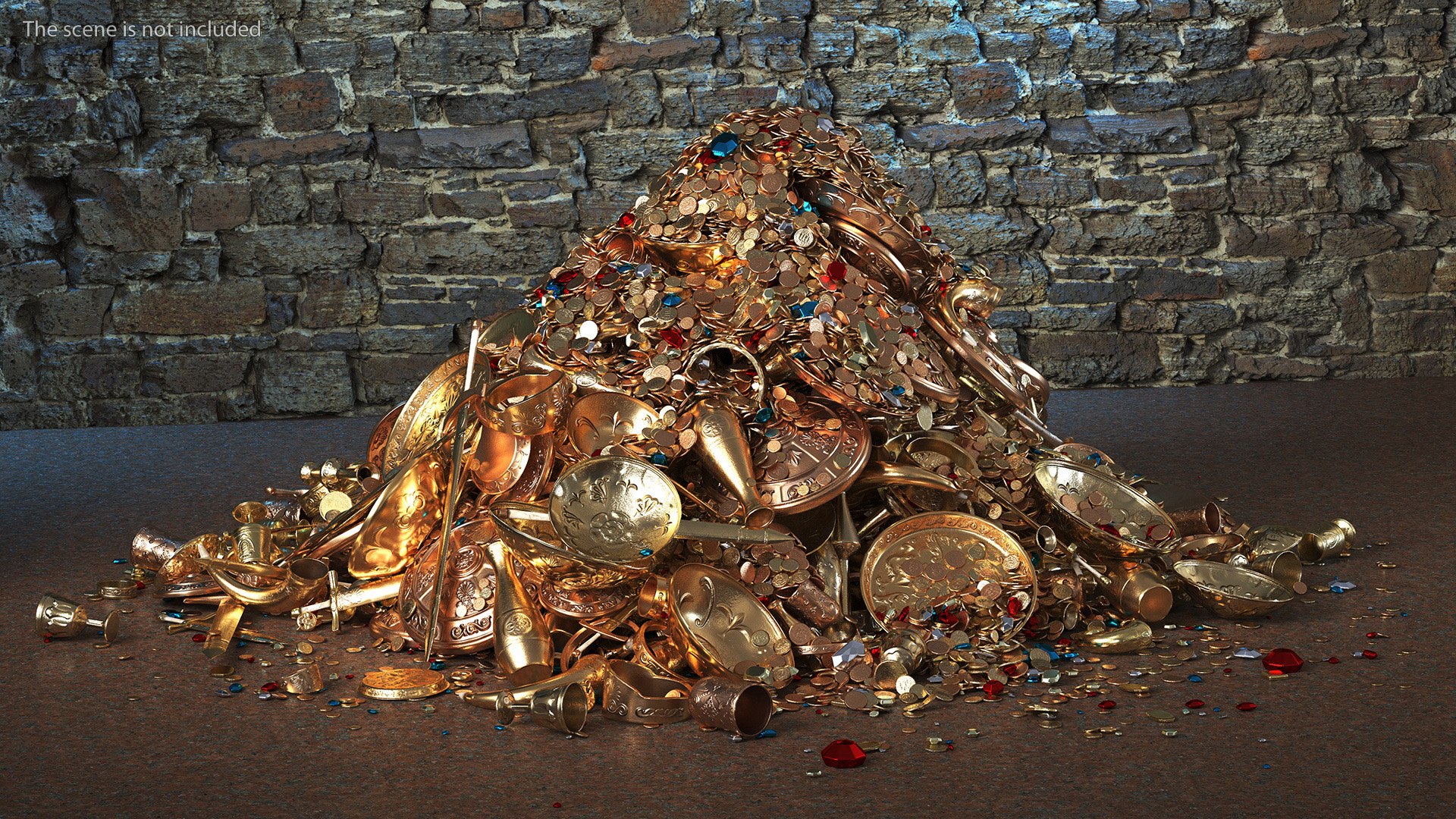 3D Large Pile of Treasures model - TurboSquid 2177890