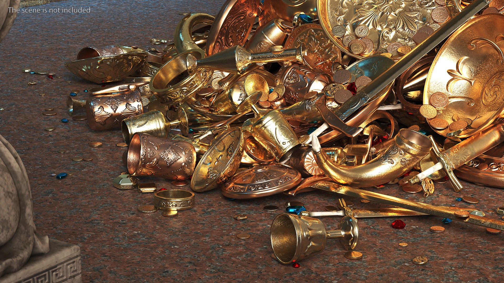 3D Large Pile of Treasures model - TurboSquid 2177890