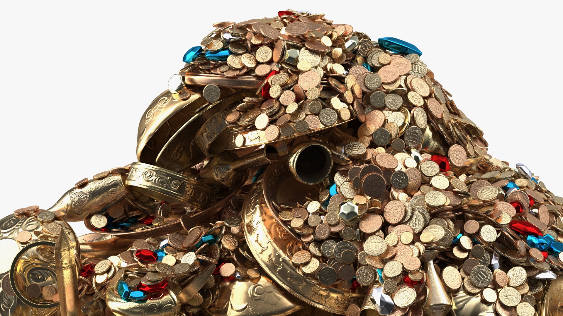 3D Large Pile of Treasures model - TurboSquid 2177890