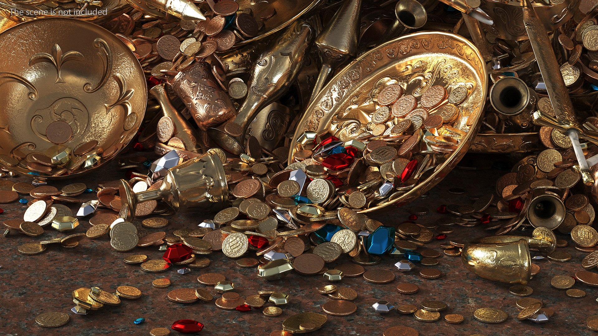 3D Large Pile of Treasures model - TurboSquid 2177890