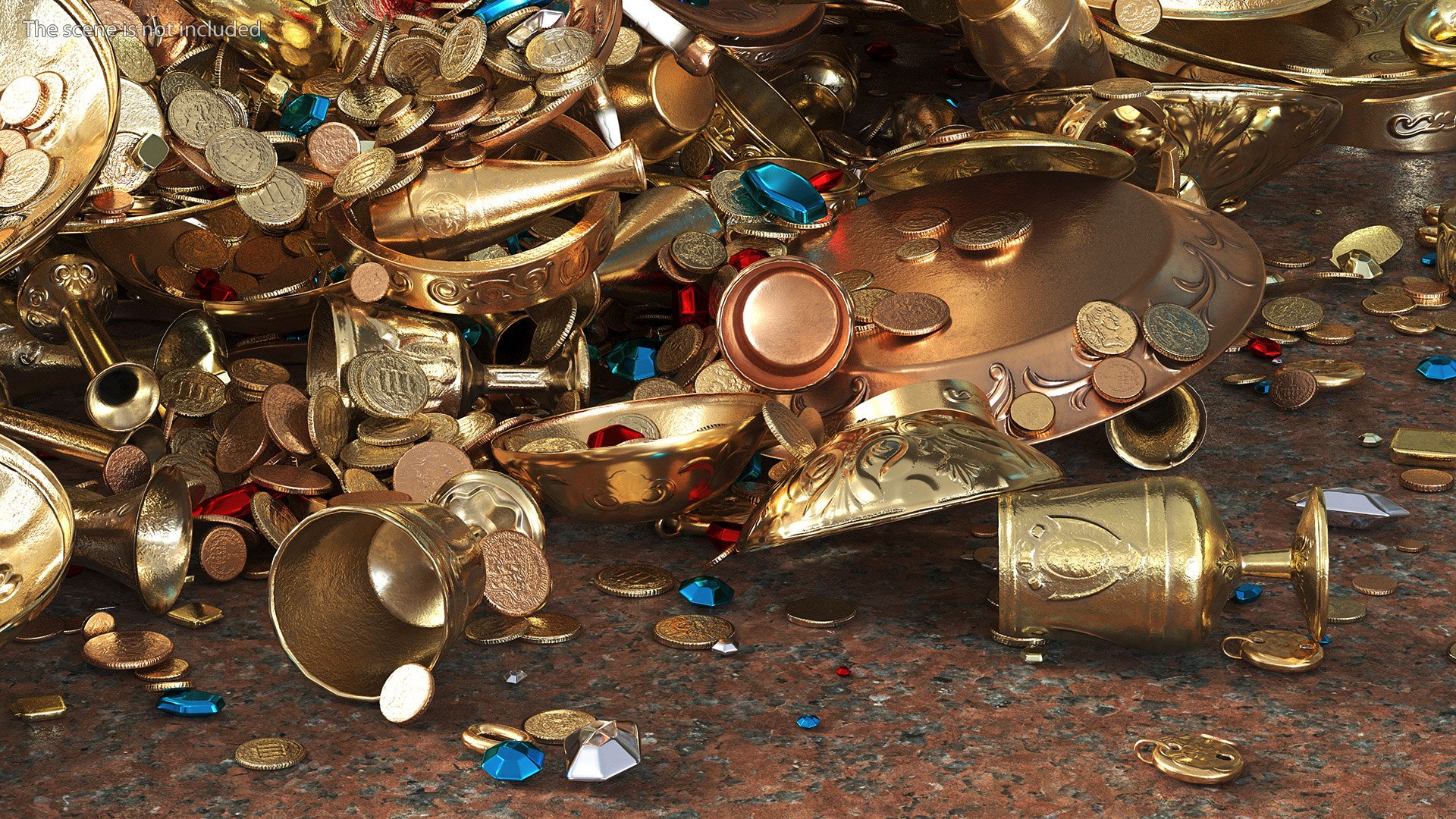 3D Large Pile of Treasures model - TurboSquid 2177890