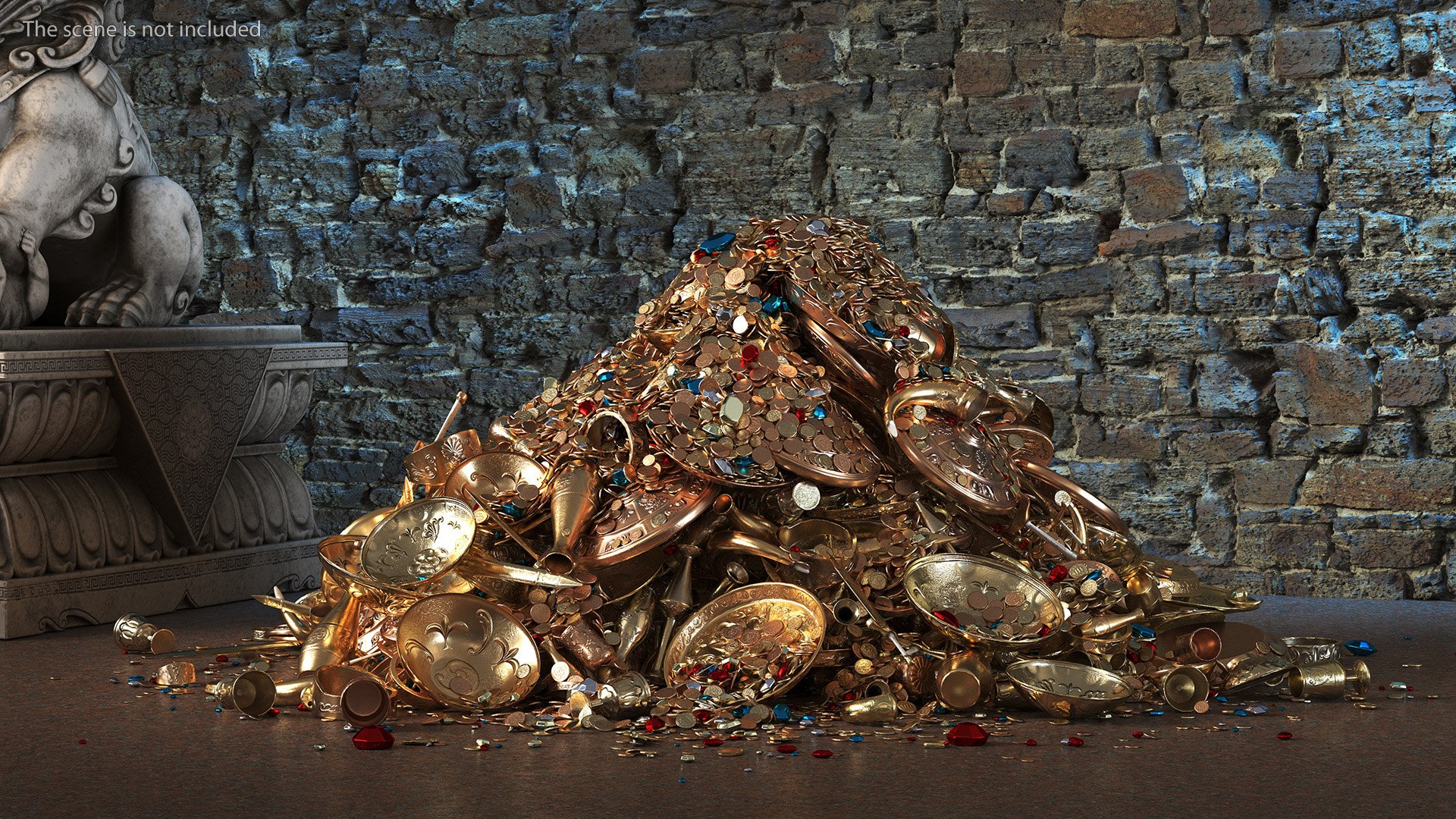 3D Large Pile of Treasures model - TurboSquid 2177890