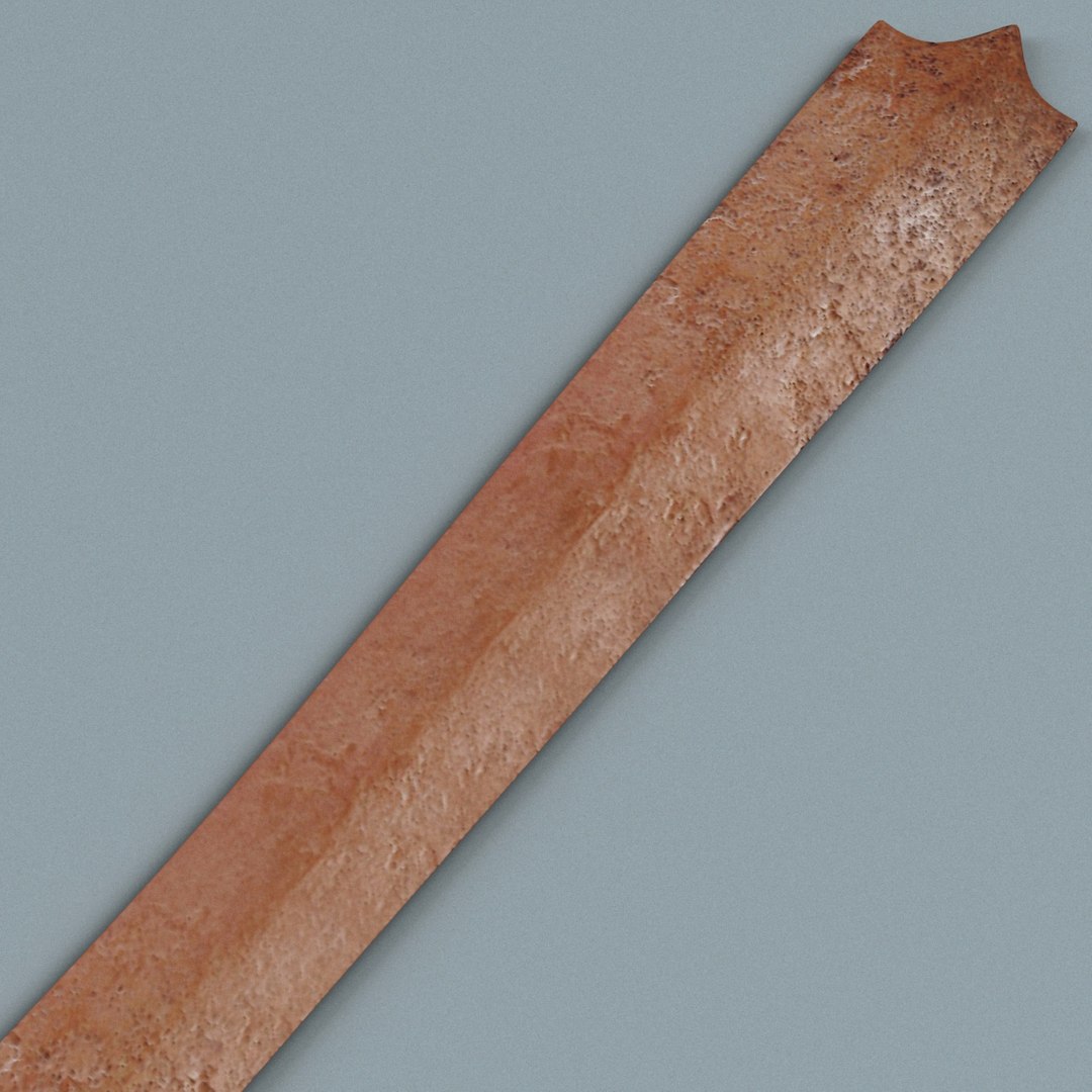 3d model old rusty sword