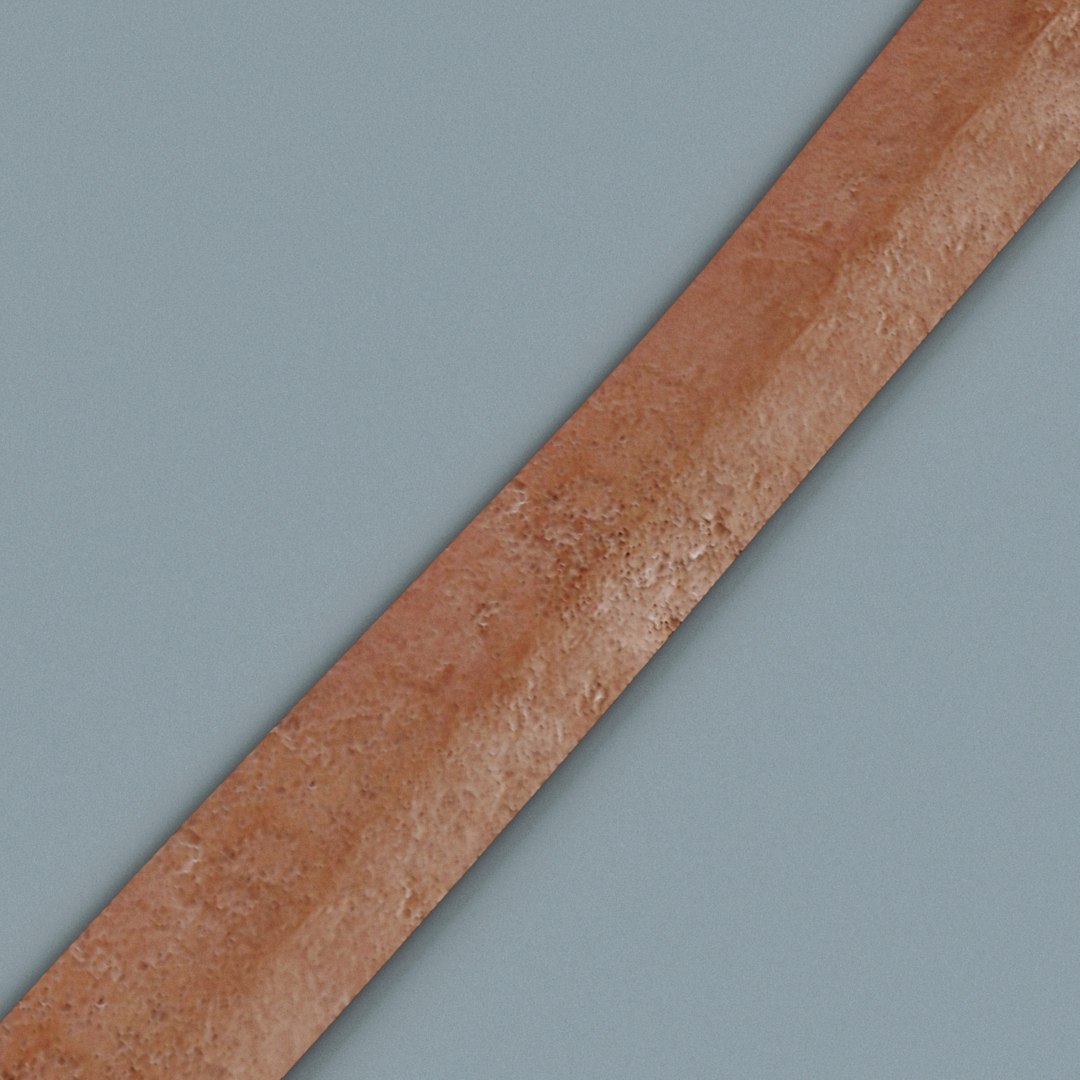 3d model old rusty sword