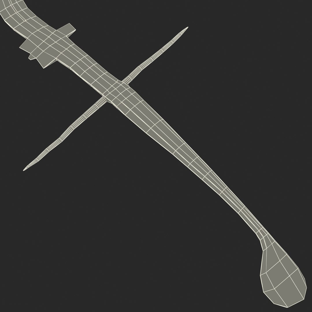 3d model old rusty sword
