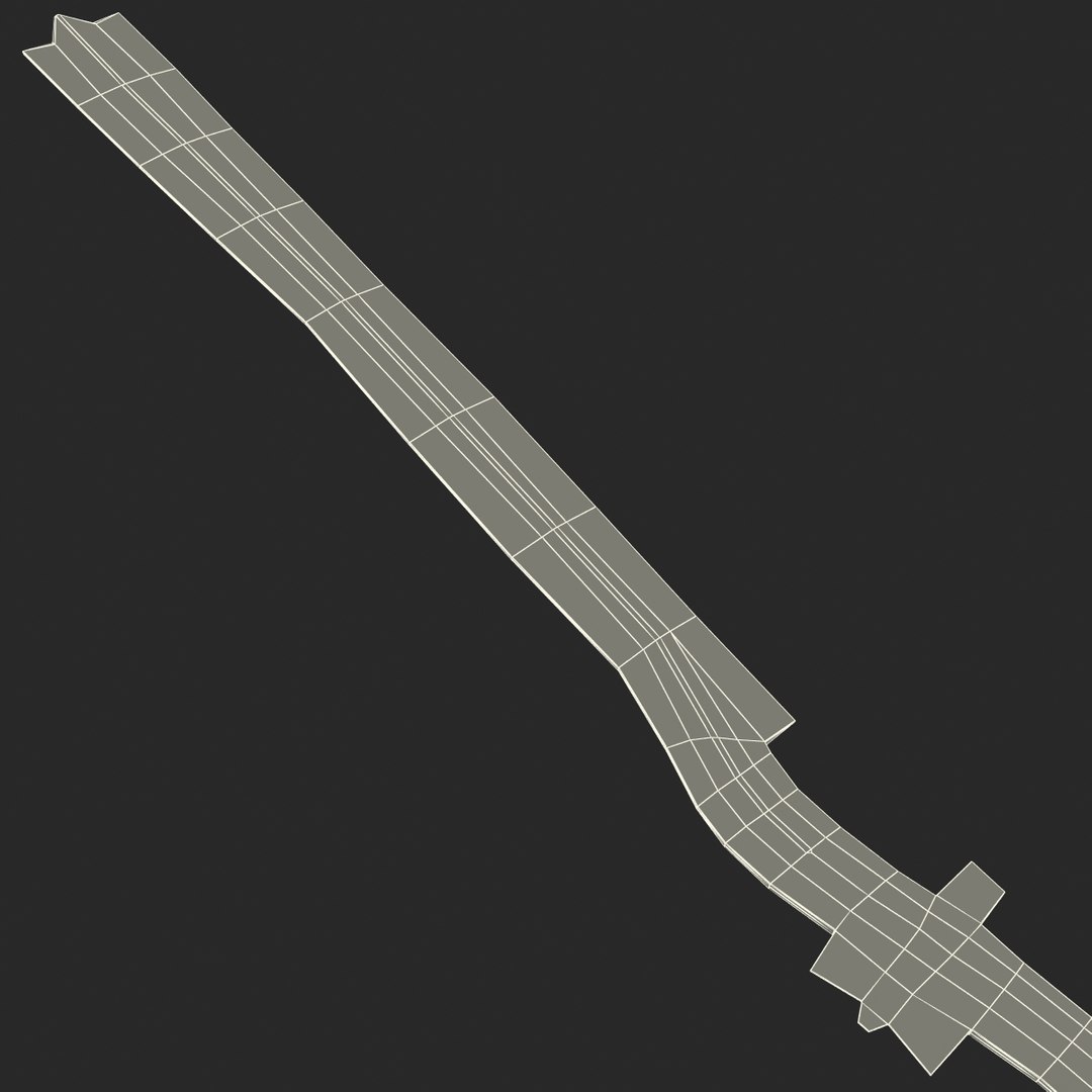 3d model old rusty sword