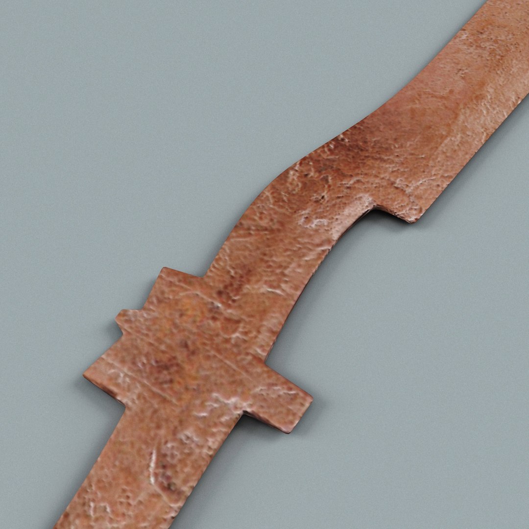3d model old rusty sword
