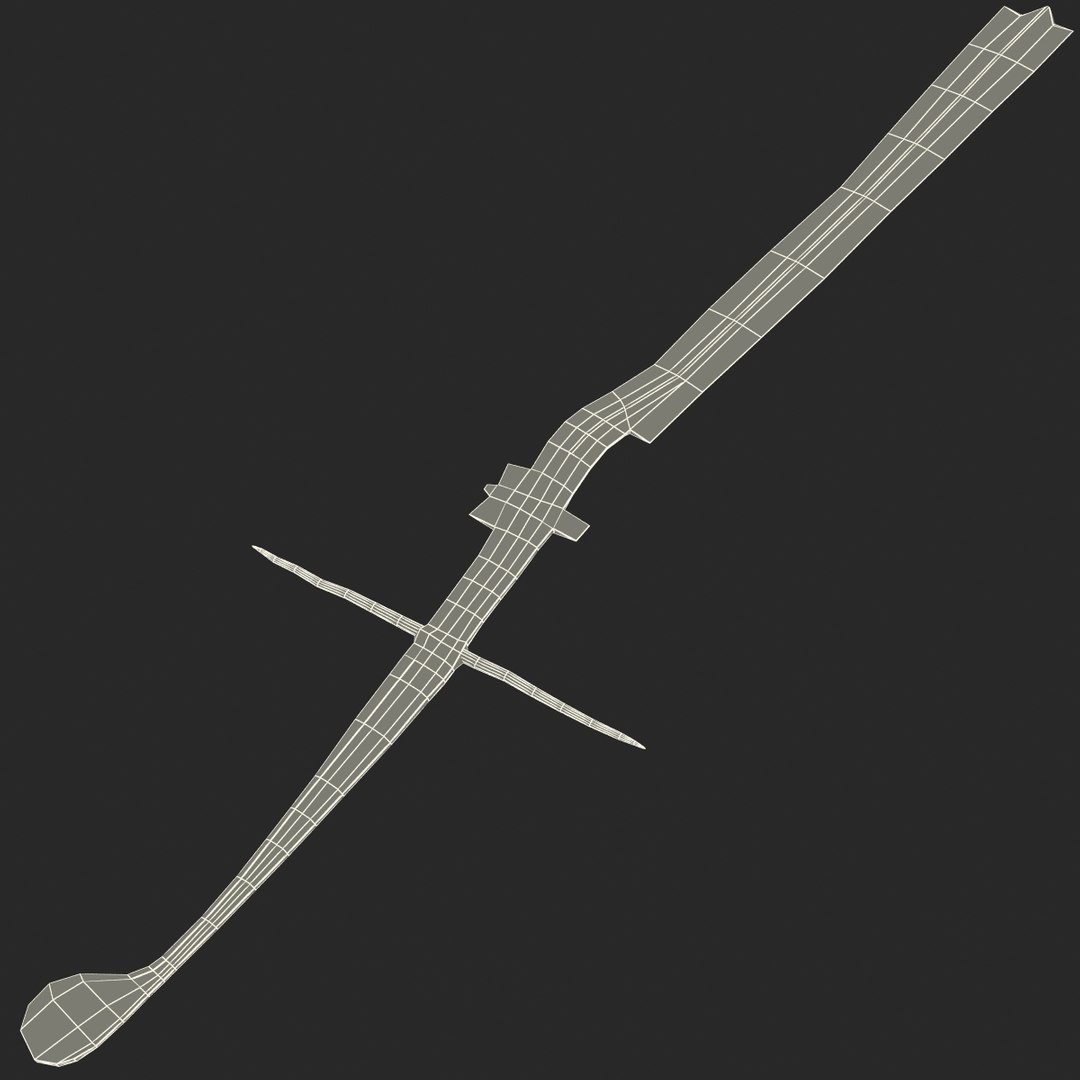 3d model old rusty sword