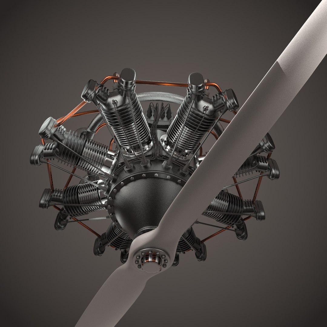 Radial Engine 3d Max