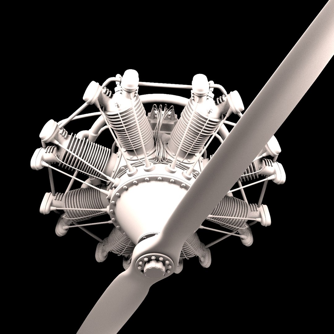 Radial Engine 3d Max
