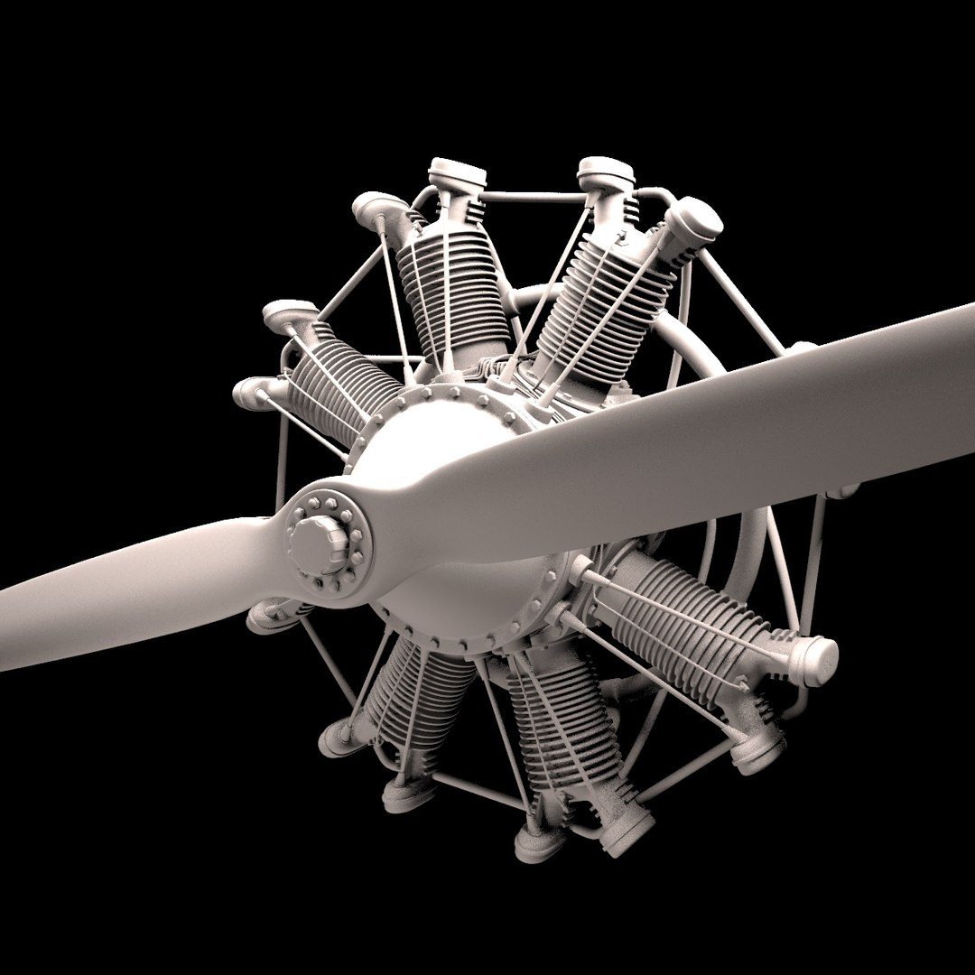 Radial Engine 3d Max