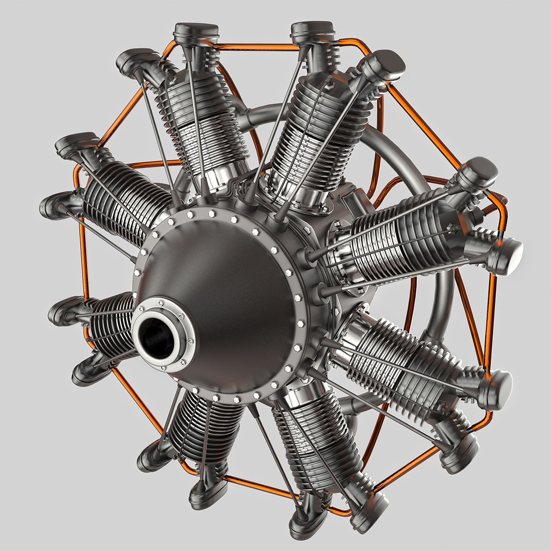 Radial Engine 3d Max