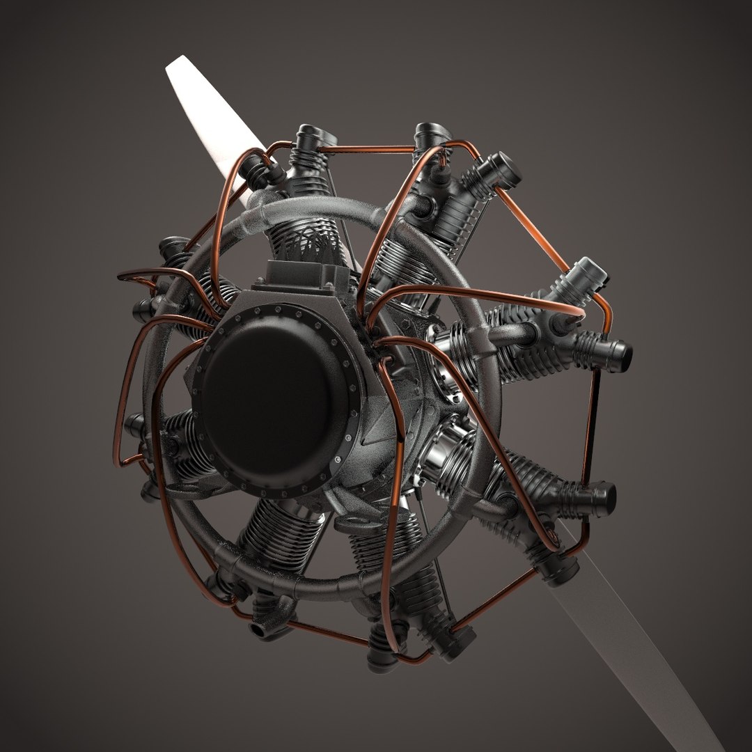 Radial Engine 3d Max