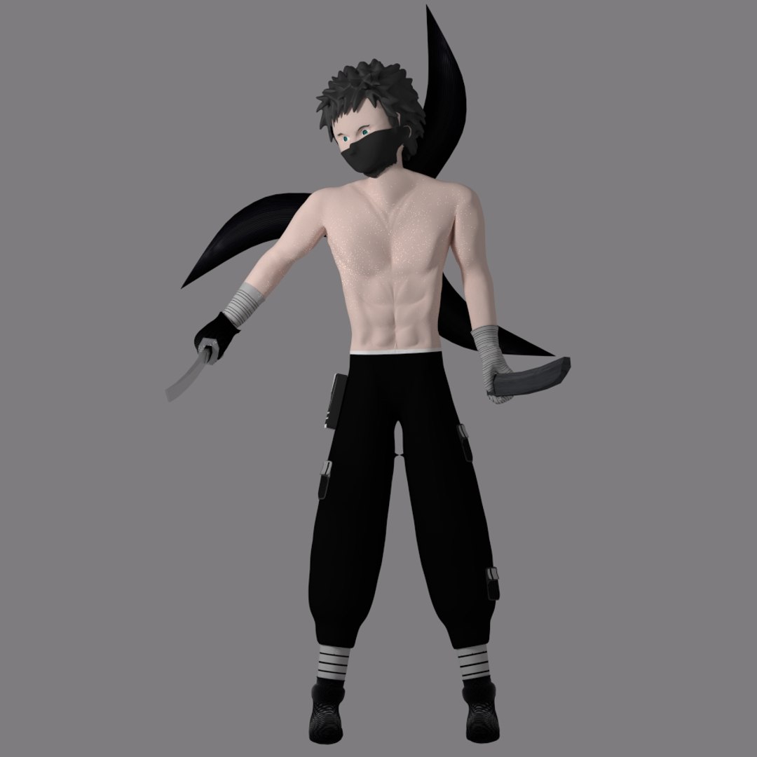 Male Ninja 3d Model