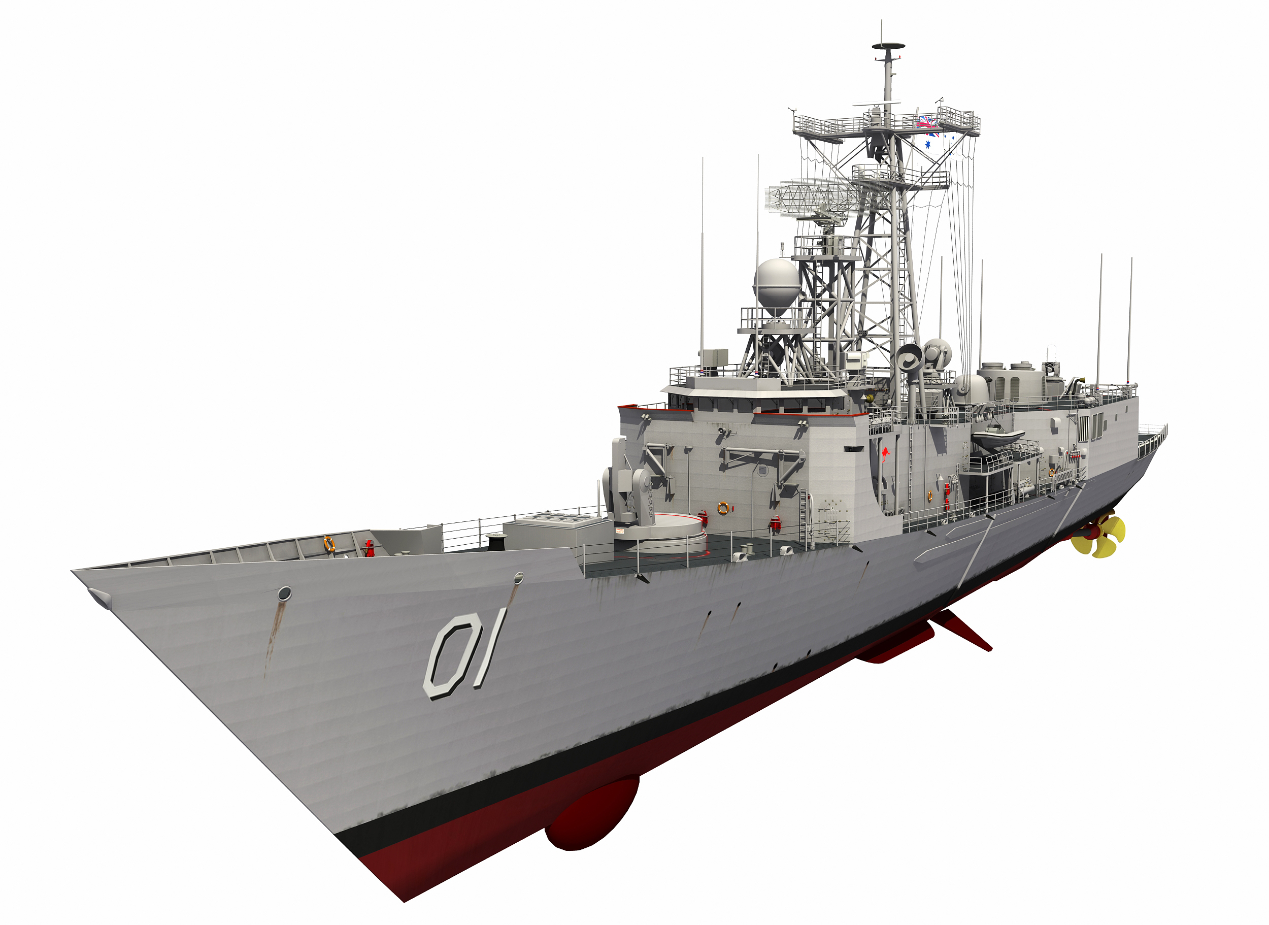 Australian perry class frigate 3D model - TurboSquid 1393772