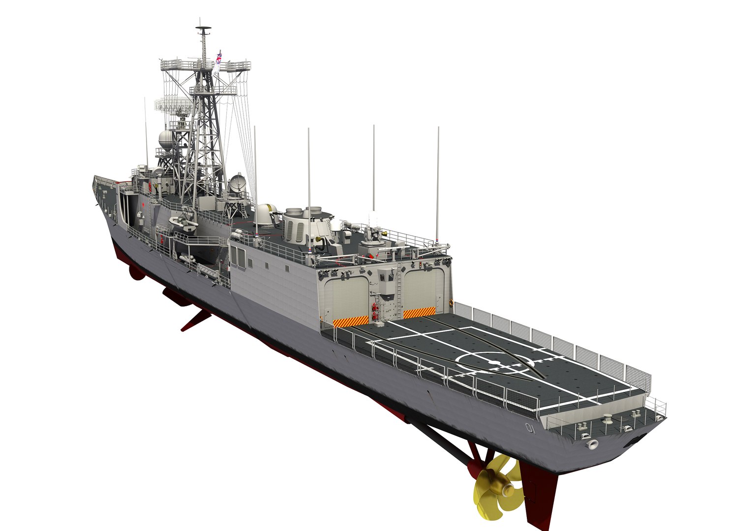 Australian Perry Class Frigate 3D Model - TurboSquid 1393772