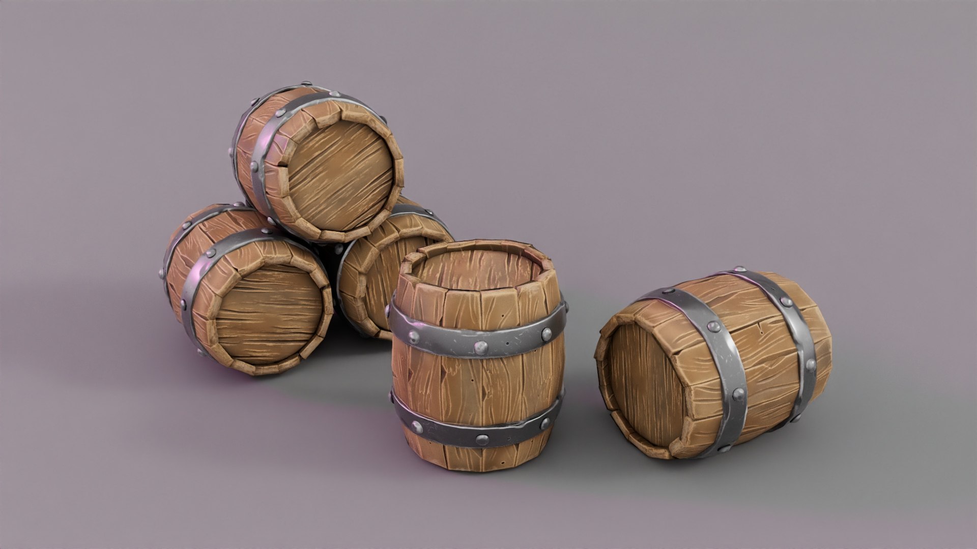 3D Stylized Barrel Model - TurboSquid 2257024