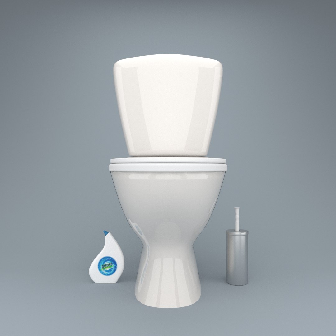 3D Bathroom Cleaning Set Model - TurboSquid 1332881
