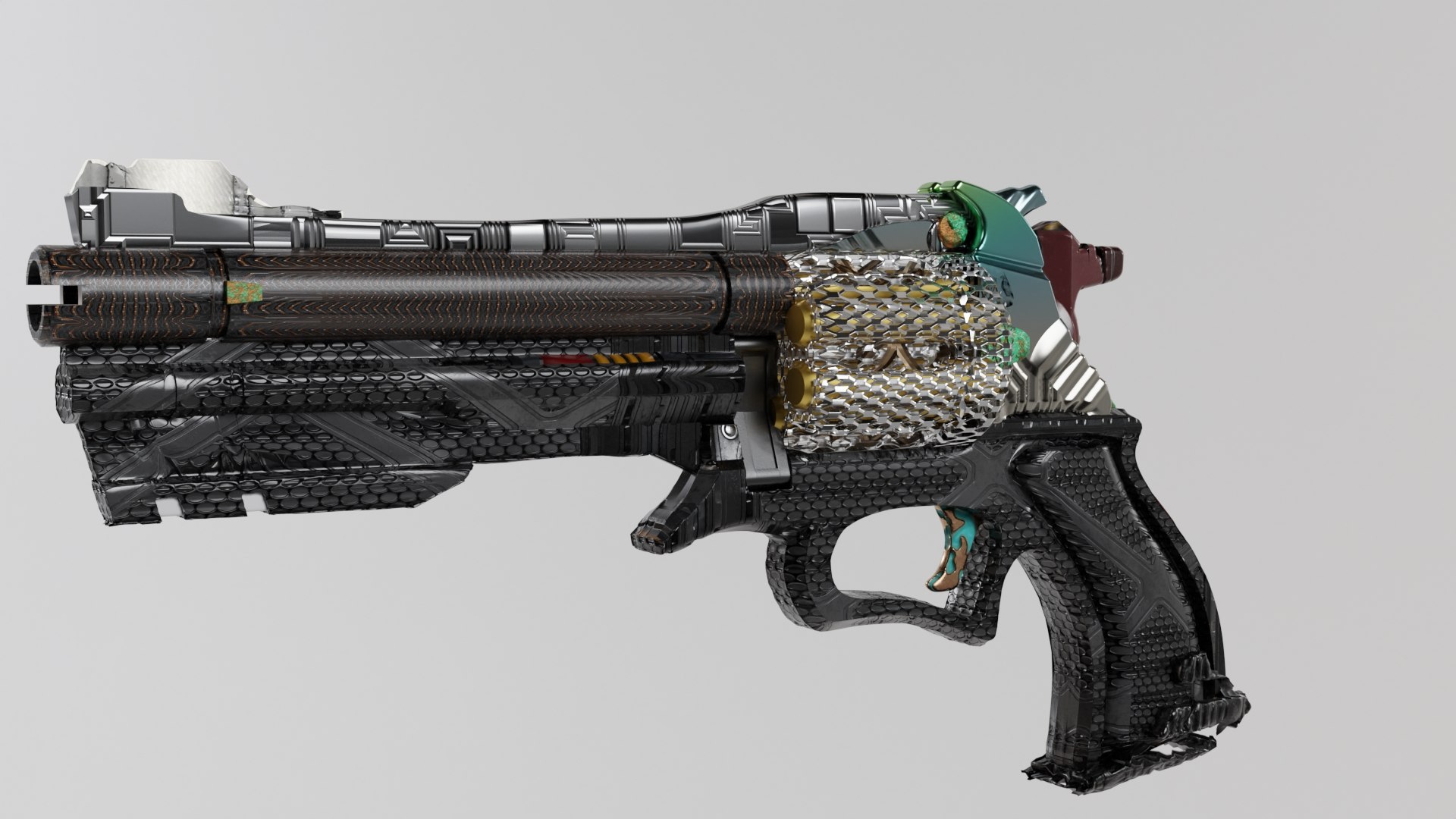 3D Model Unusual Souvenir Revolver - TurboSquid 1942806