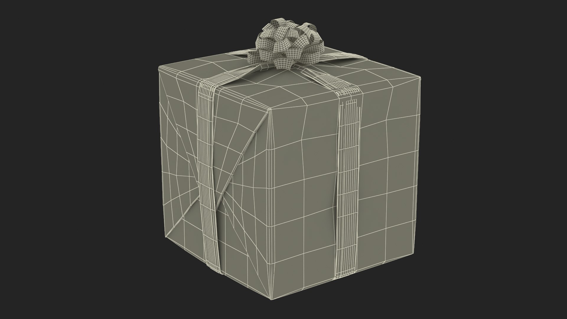 Wrapped Gift Box With Bow Floral Pattern 3D Model - TurboSquid 2279343