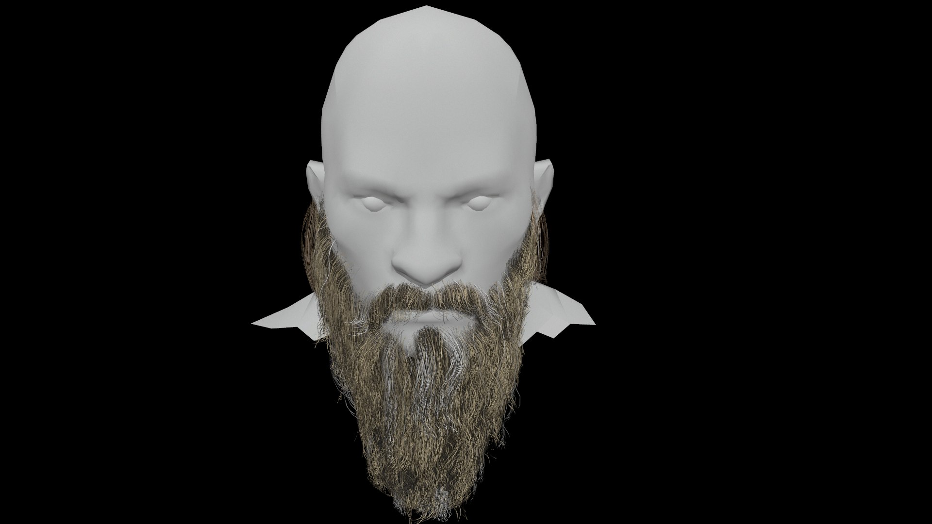 Low-poly Beard 3D - TurboSquid 1335274