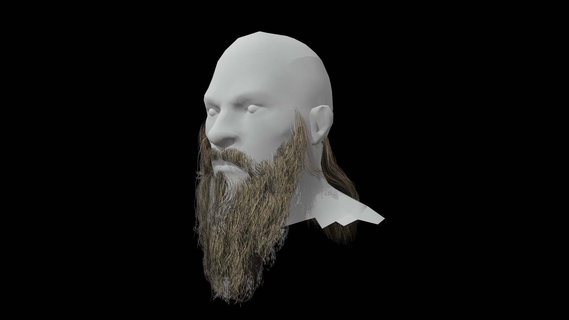 Low-poly Beard 3D - TurboSquid 1335274