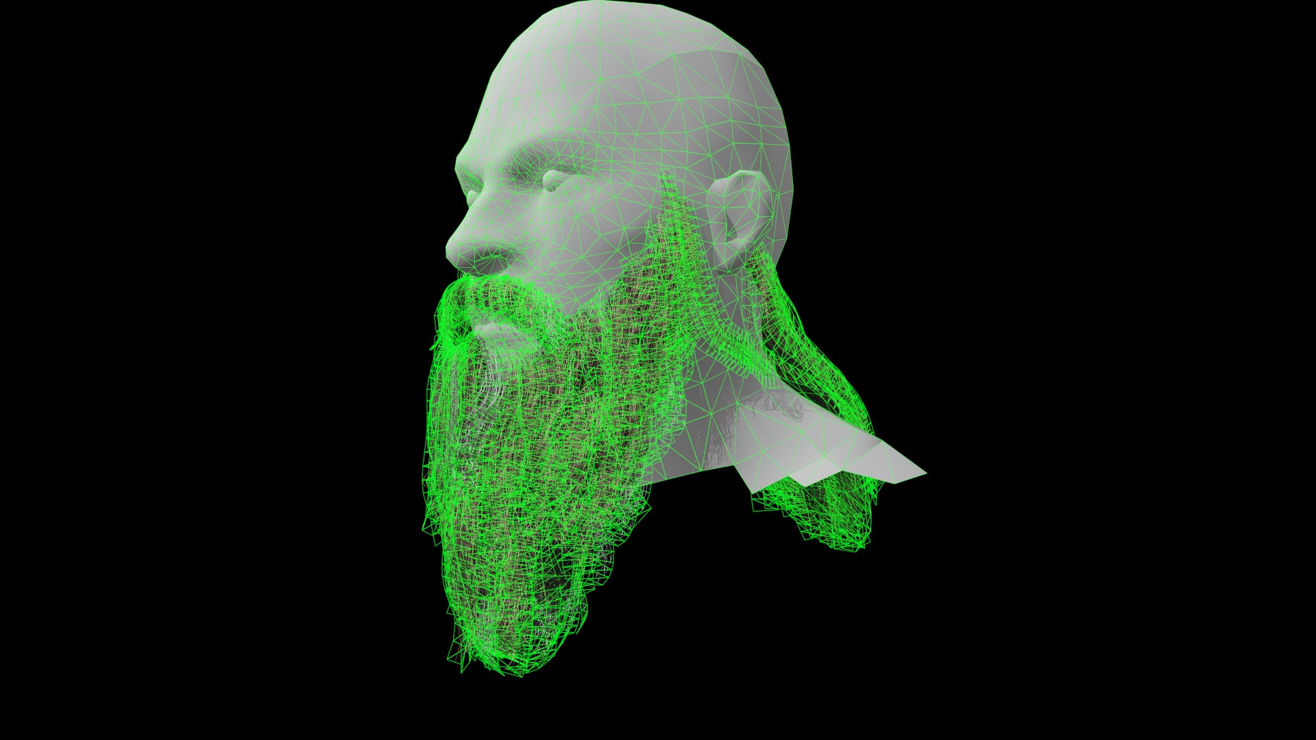 Low-poly Beard 3D - TurboSquid 1335274