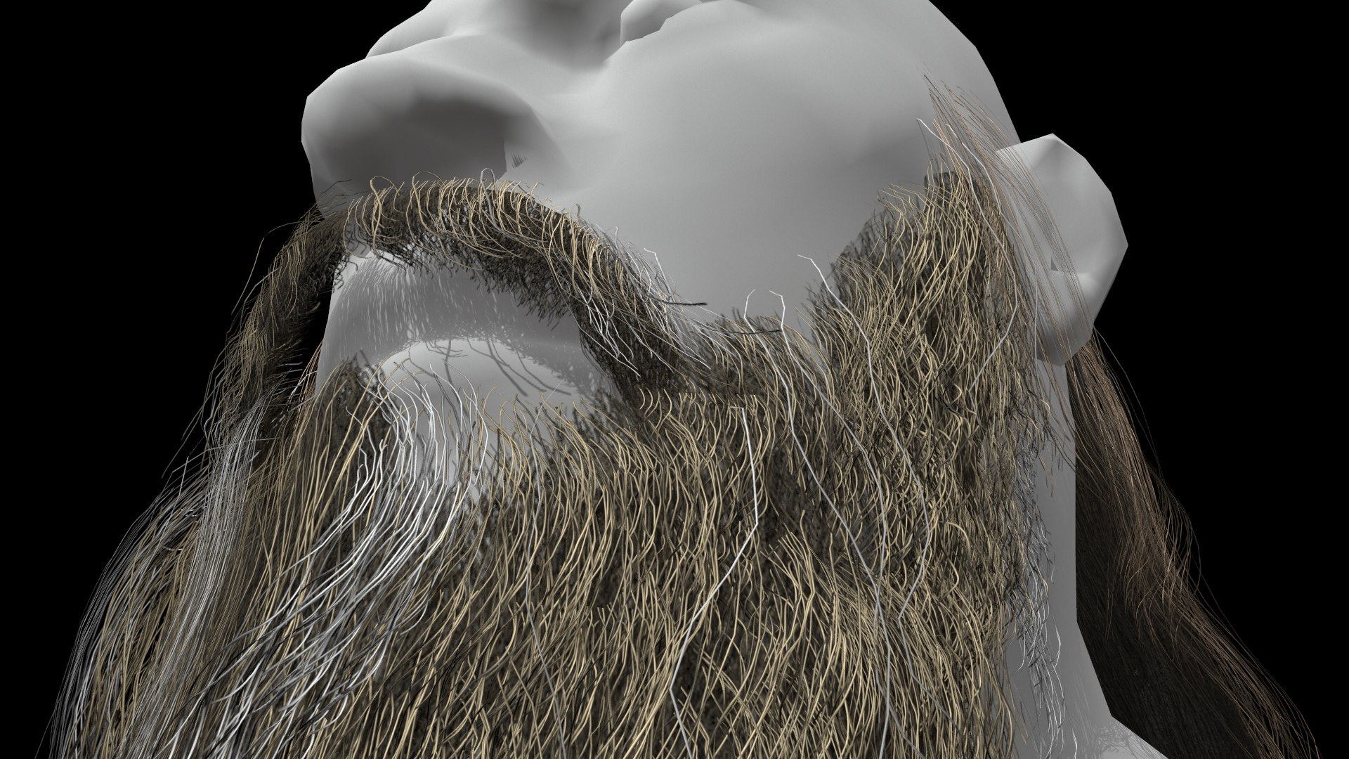 Low-poly Beard 3D - TurboSquid 1335274