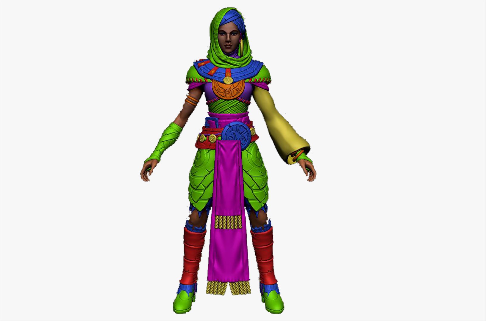 3D Stylized Female Magician Wizard Model - TurboSquid 1691624