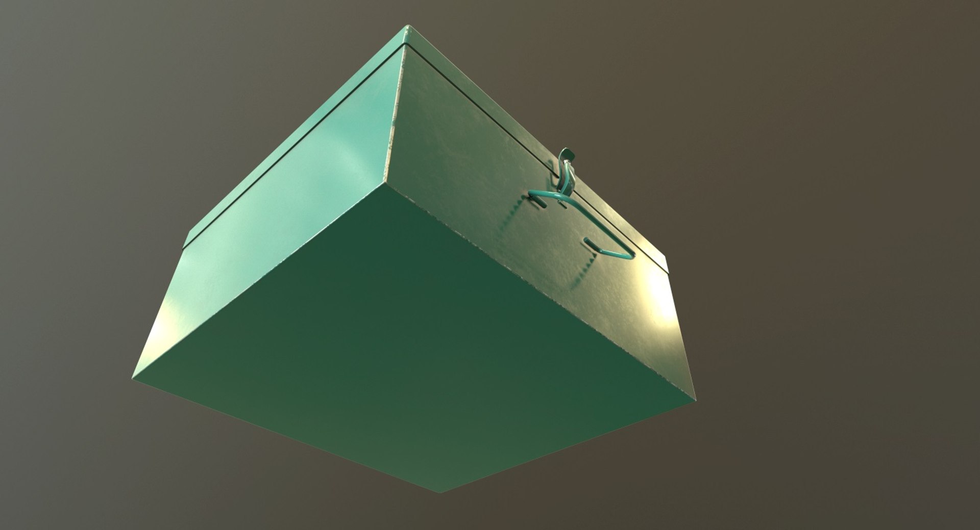 Green metal box 3D - TurboSquid 1203386