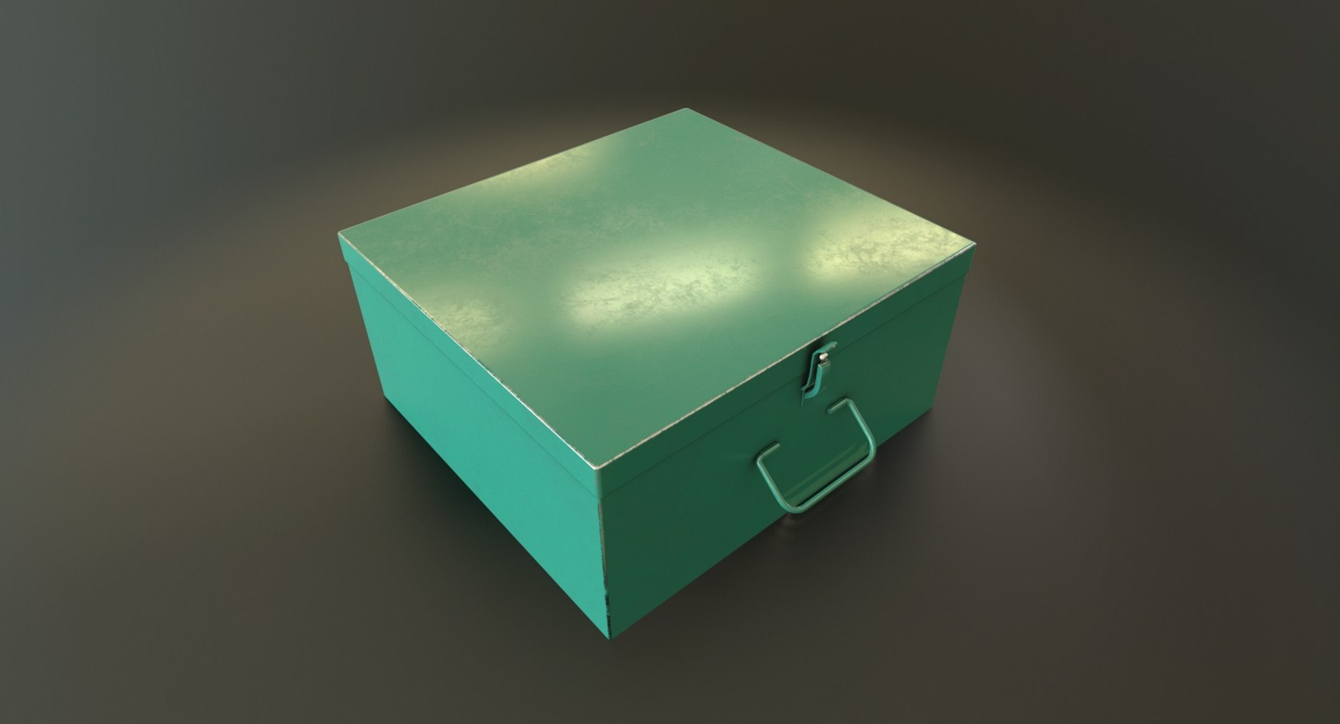 Green metal box 3D - TurboSquid 1203386