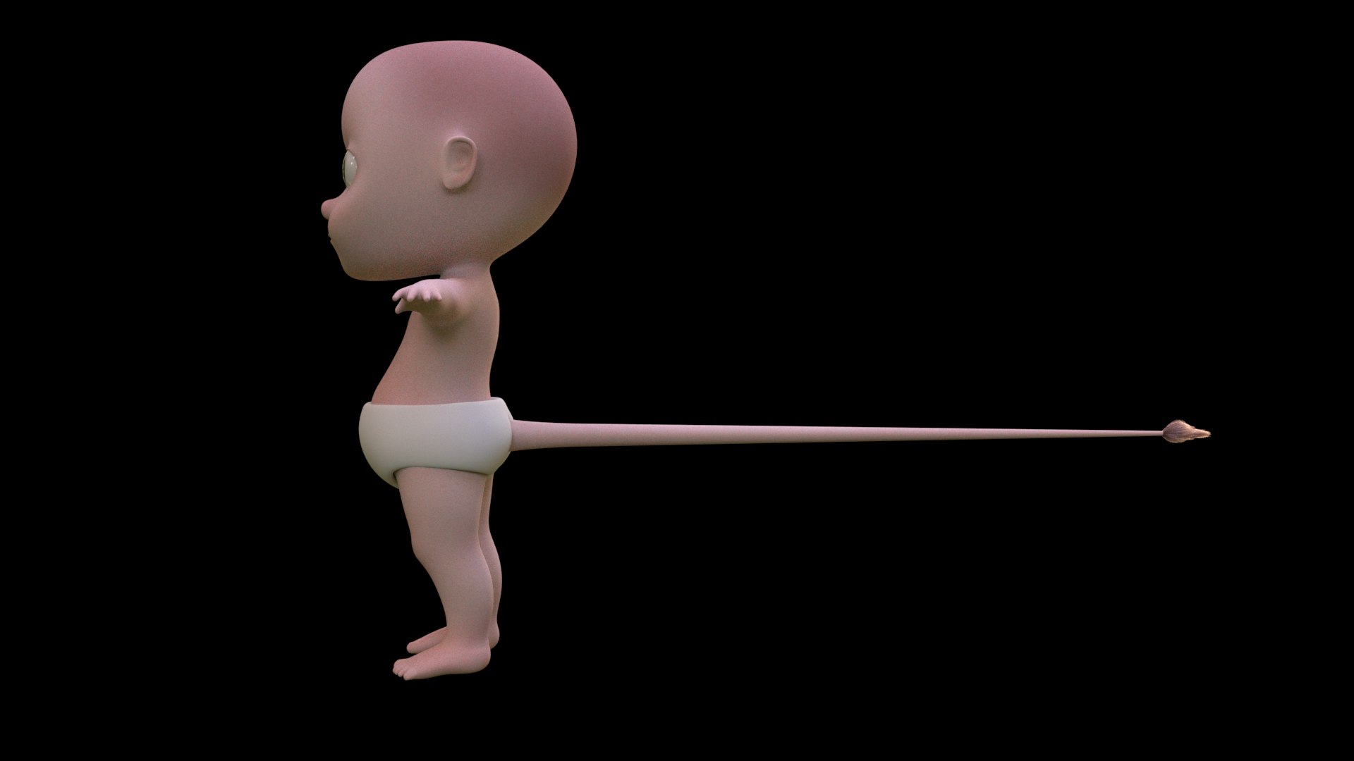 Baby Tail 3D Model - TurboSquid 1581971