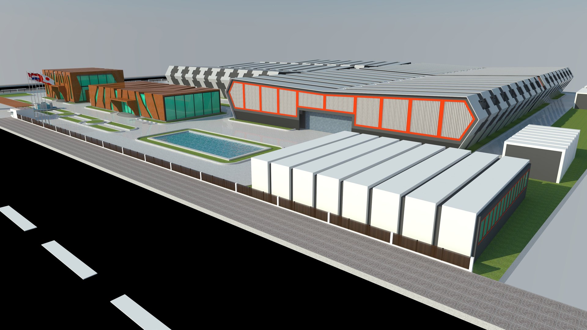 3D Factory Building Model - TurboSquid 1274314