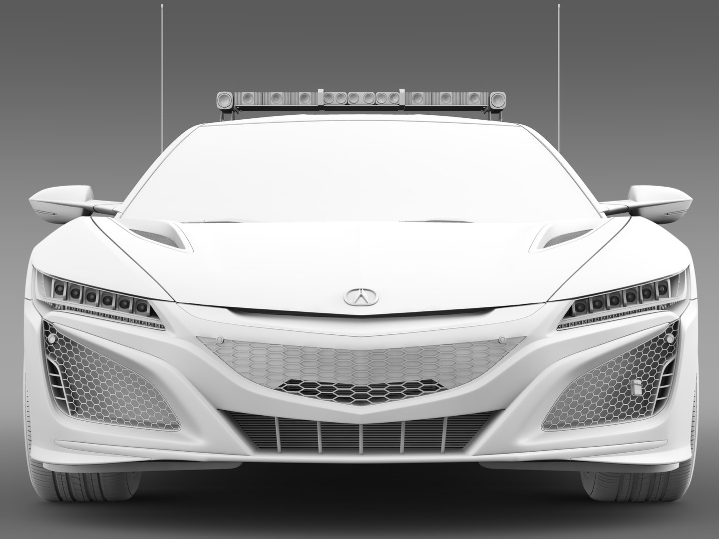 Honda Nsx Safety Car 3d Model