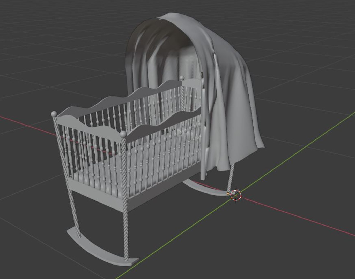 3D BABY SWING CRIBCRADLE - TurboSquid 2059953