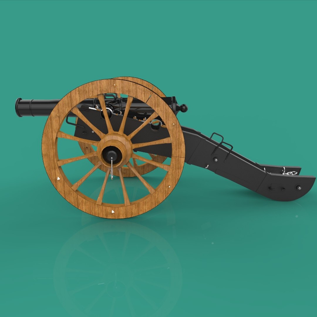 3D Field Gun Model - TurboSquid 1387011