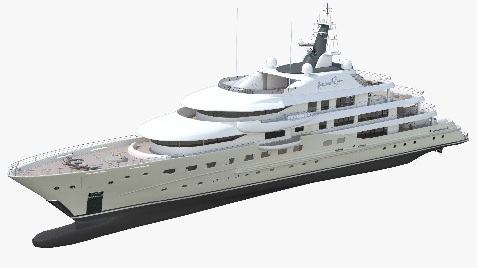 Comes Sun Yacht Model - TurboSquid 1470075