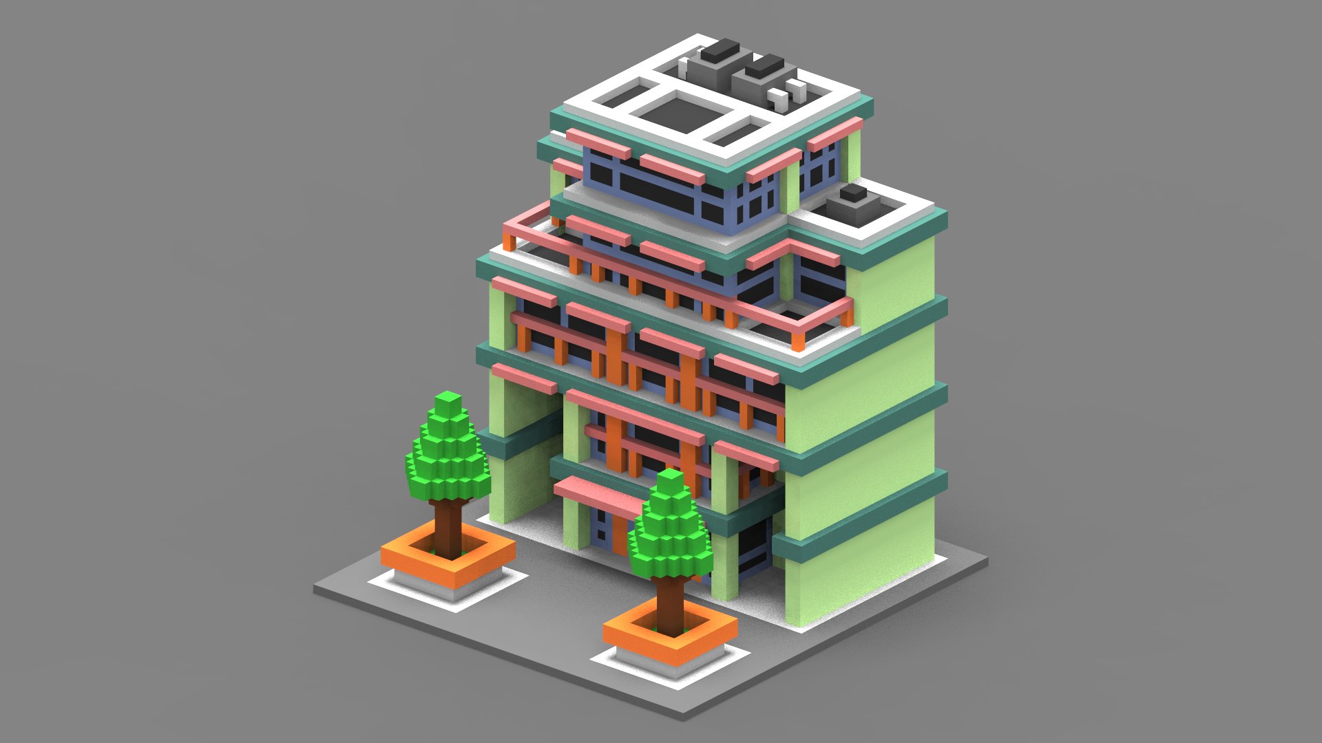 Voxel house 3D model - TurboSquid 1352826