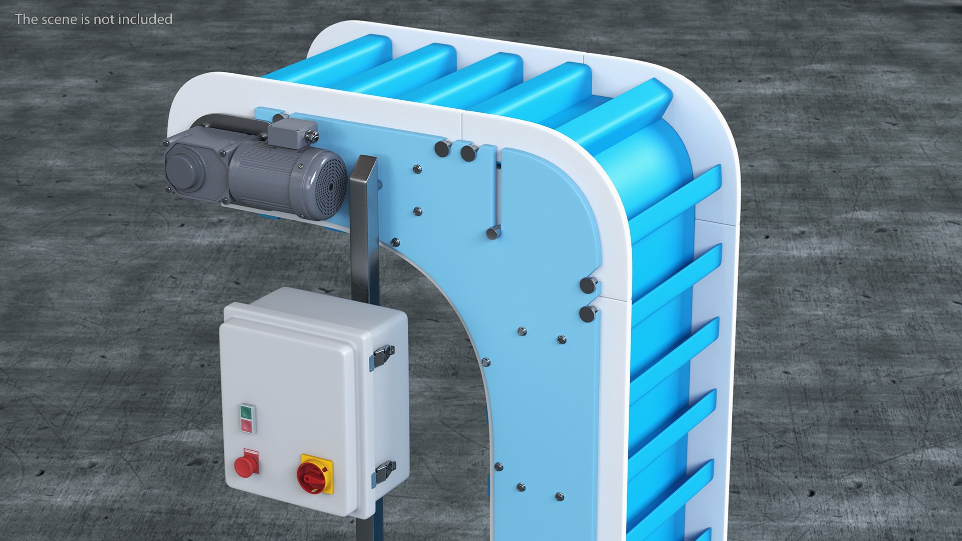 3D Vertical Conveyor With Control Box - TurboSquid 1870662