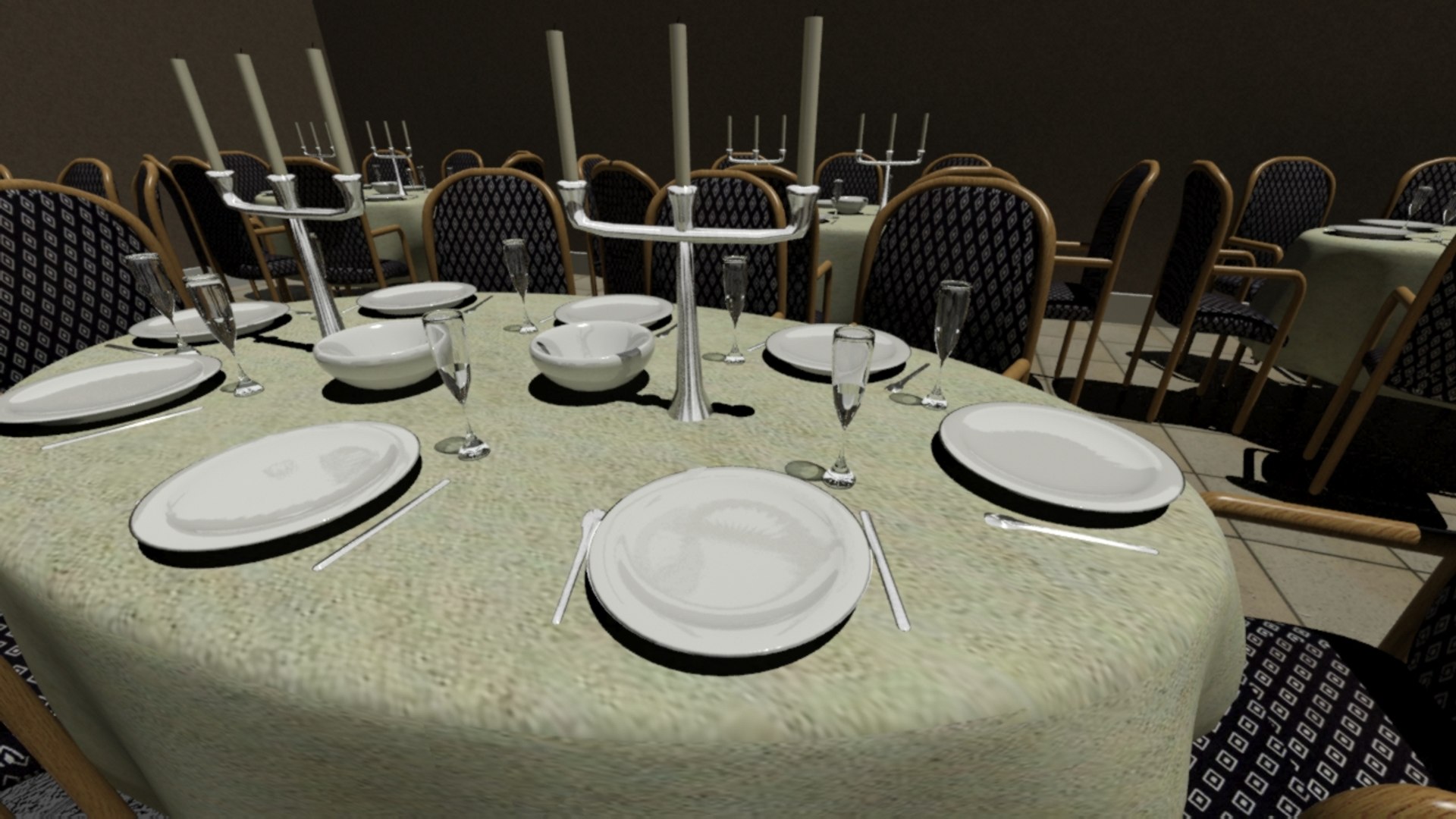 Diningtable Table Dining 3d Obj