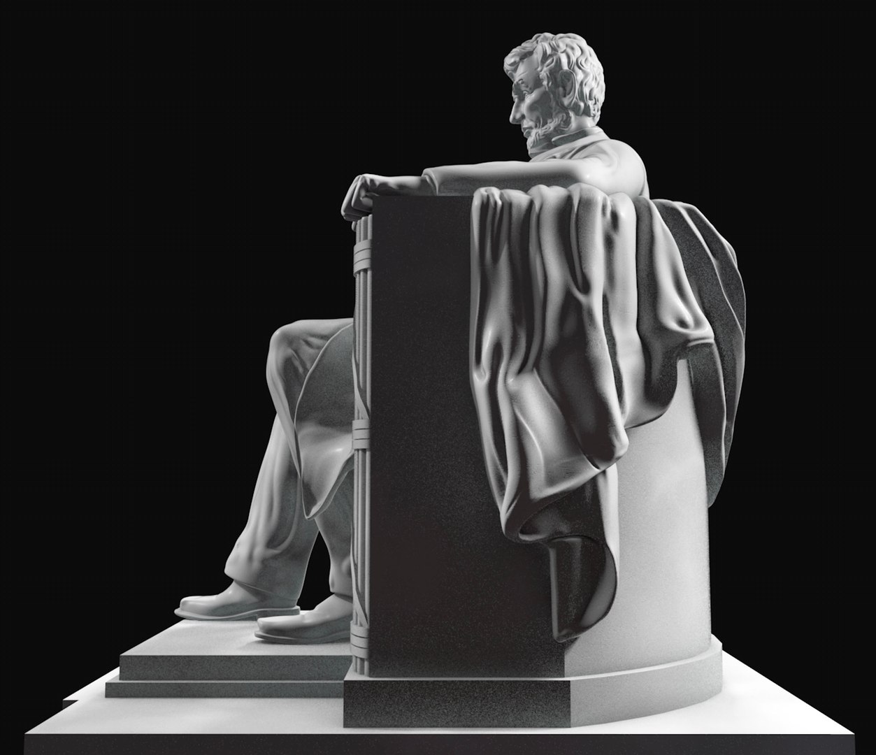 3D Model Abraham Memorial Statue - TurboSquid 1394228