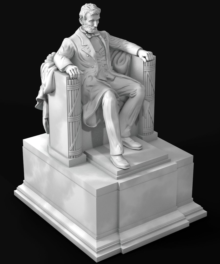 3D Model Abraham Memorial Statue - TurboSquid 1394228